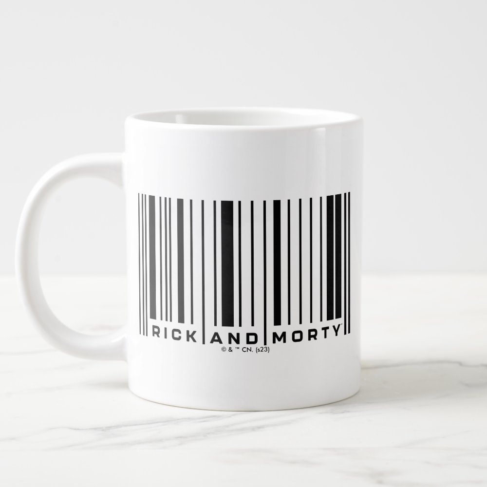 Rick and Morty Bar Code Graphic Giant Coffee Mug - Rick and Morty Shop