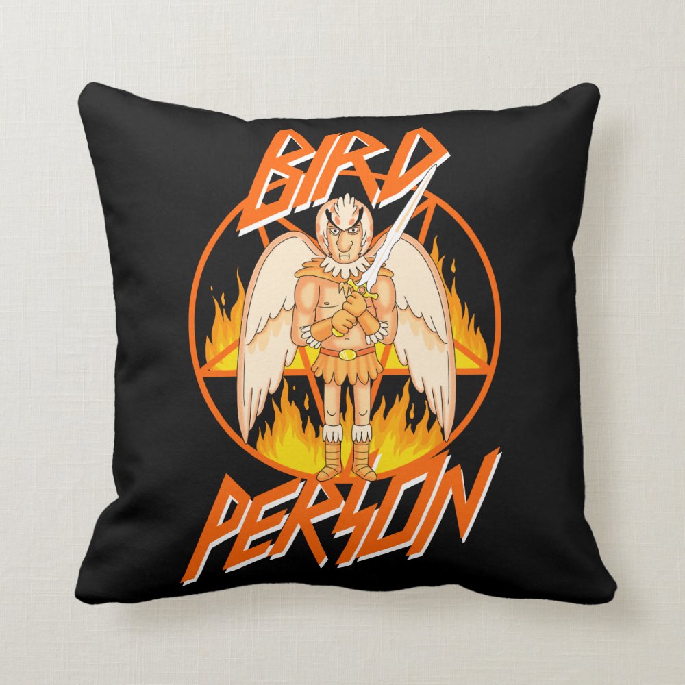 Rick and Morty Bird Person Pentagram Throw Pillow - Rick and Morty Shop