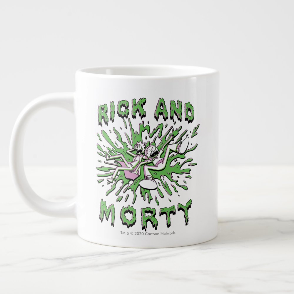 Rick and Morty Falling Into Acid Vat Giant Coffee Mug - Rick and Morty Shop
