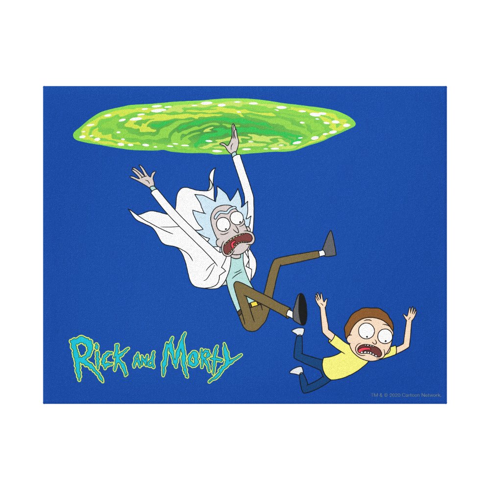 Rick and Morty Falling Out Of Portal Poster - Rick and Morty Shop