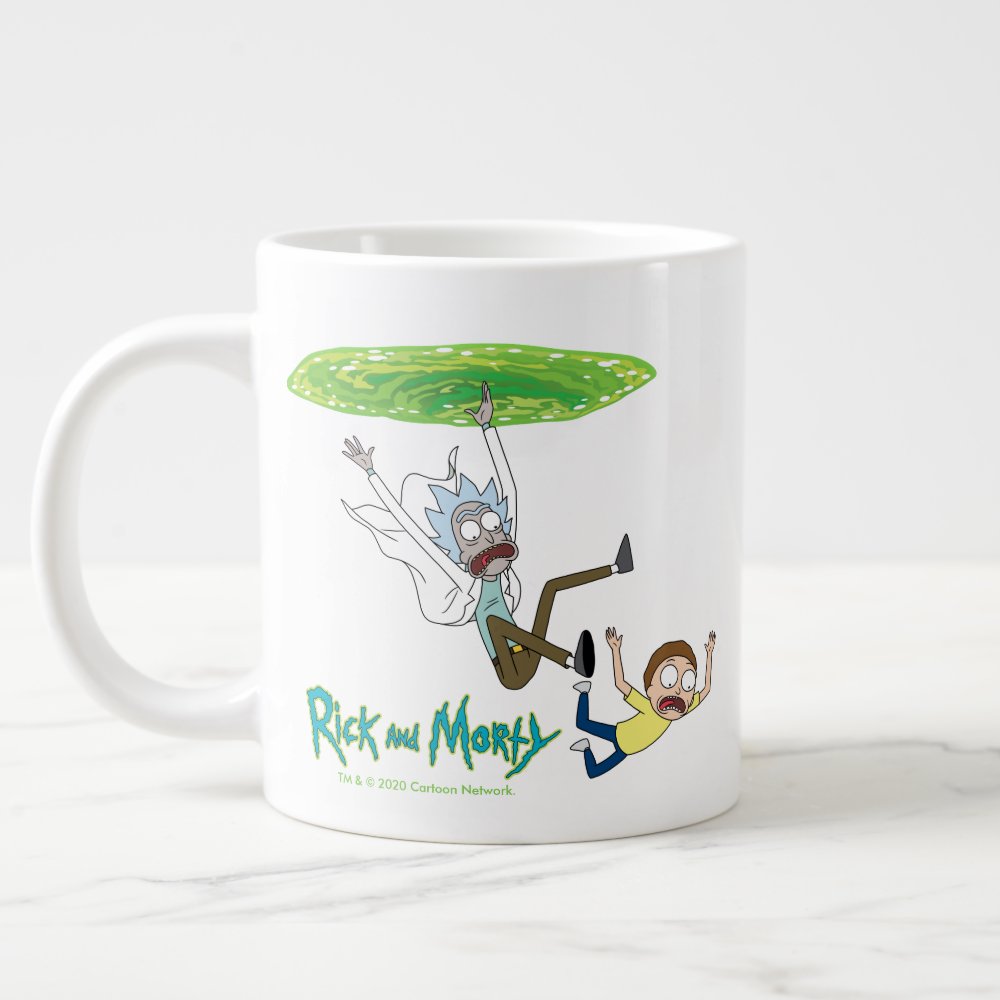 Rick and Morty Falling Out Of Portal Giant Coffee Mug - Rick and Morty Shop