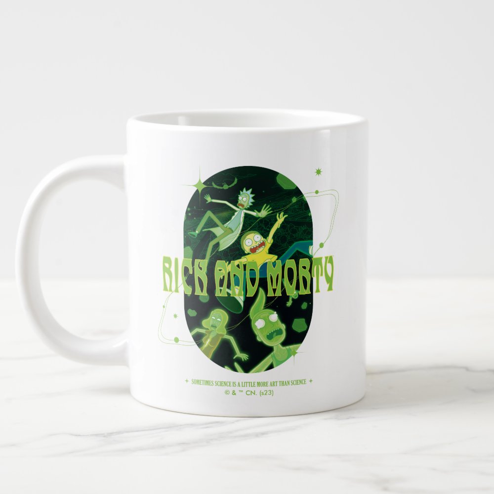 Rick and Morty Falling Quote Badge Giant Coffee Mug - Rick and Morty Shop