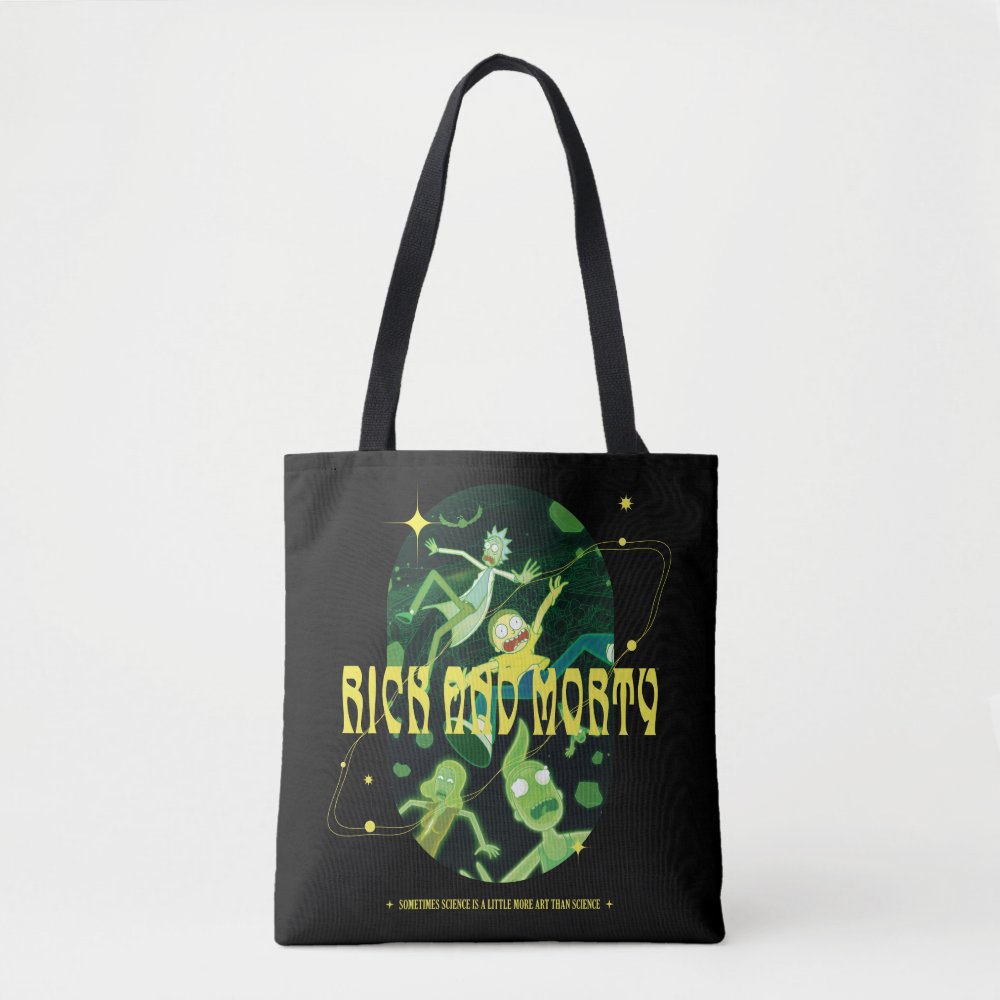 Rick and Morty Falling Quote Badge Tote Bag - Rick and Morty Shop