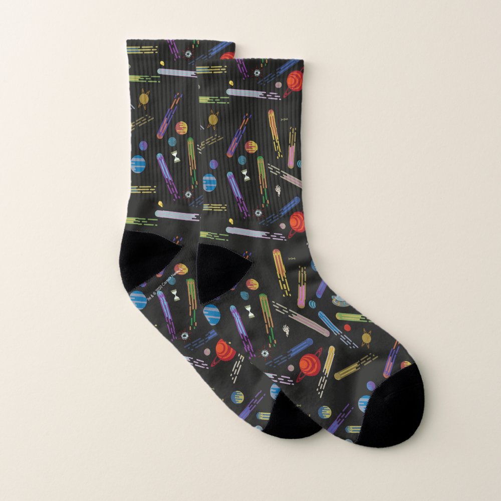 Rick and Morty Outer Space Comet Pattern Socks - Rick and Morty Shop