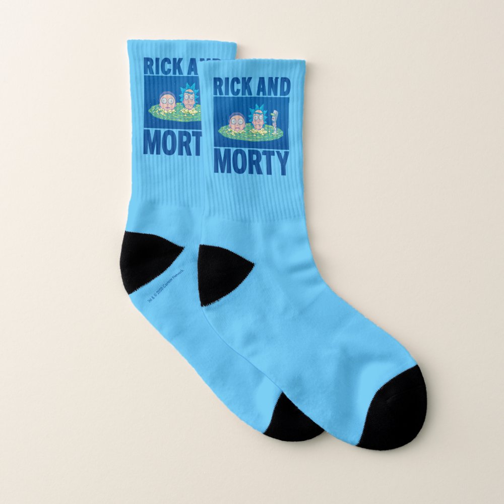 Rick and Morty Peeking Through Portal Socks - Rick and Morty Shop