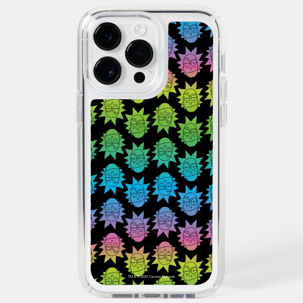 Rick And Morty Cartoon Rainbow Rick Head Pattern Speck Phone Case ...